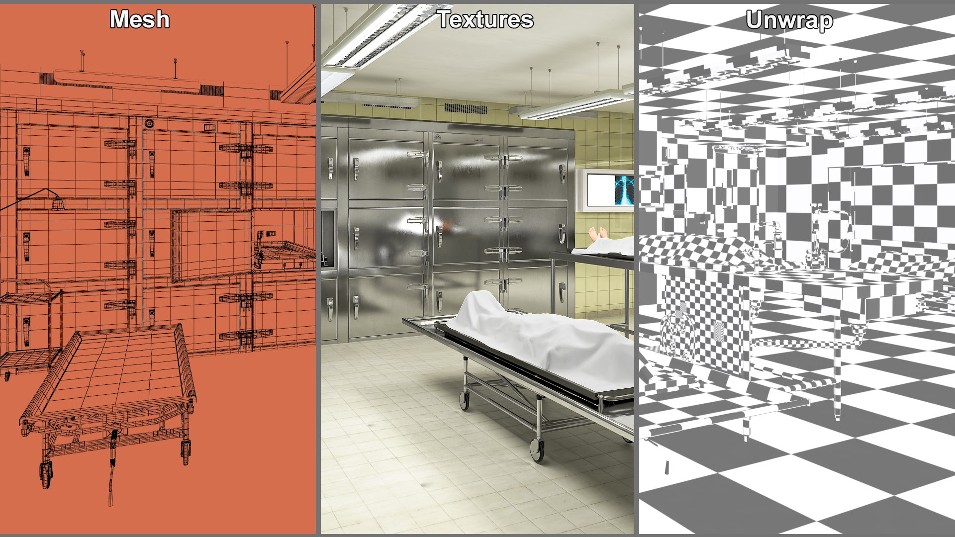 3D Model Mortuary Interior - TurboSquid 2405844