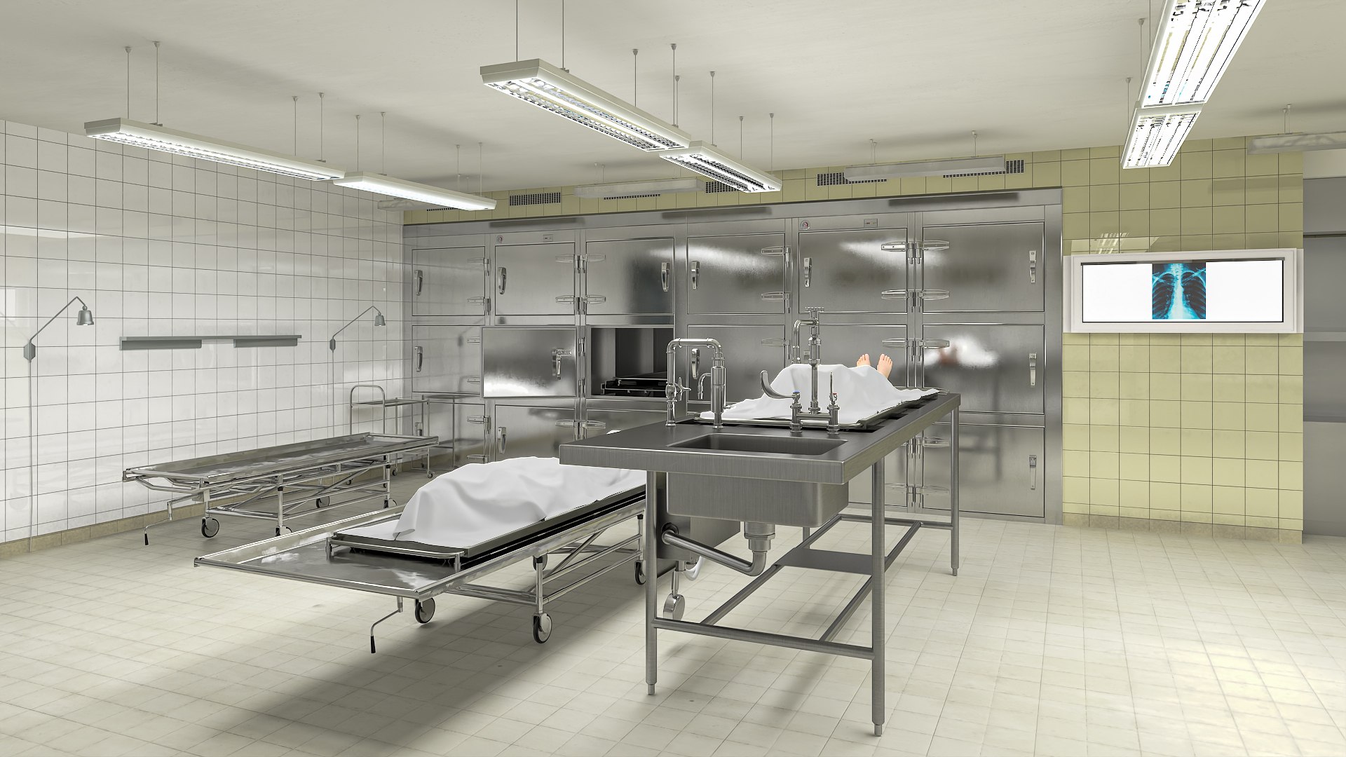 3D Model Mortuary Interior - TurboSquid 2405844