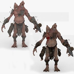 Free 3D Characters-Two-Headed-Creature Models | TurboSquid