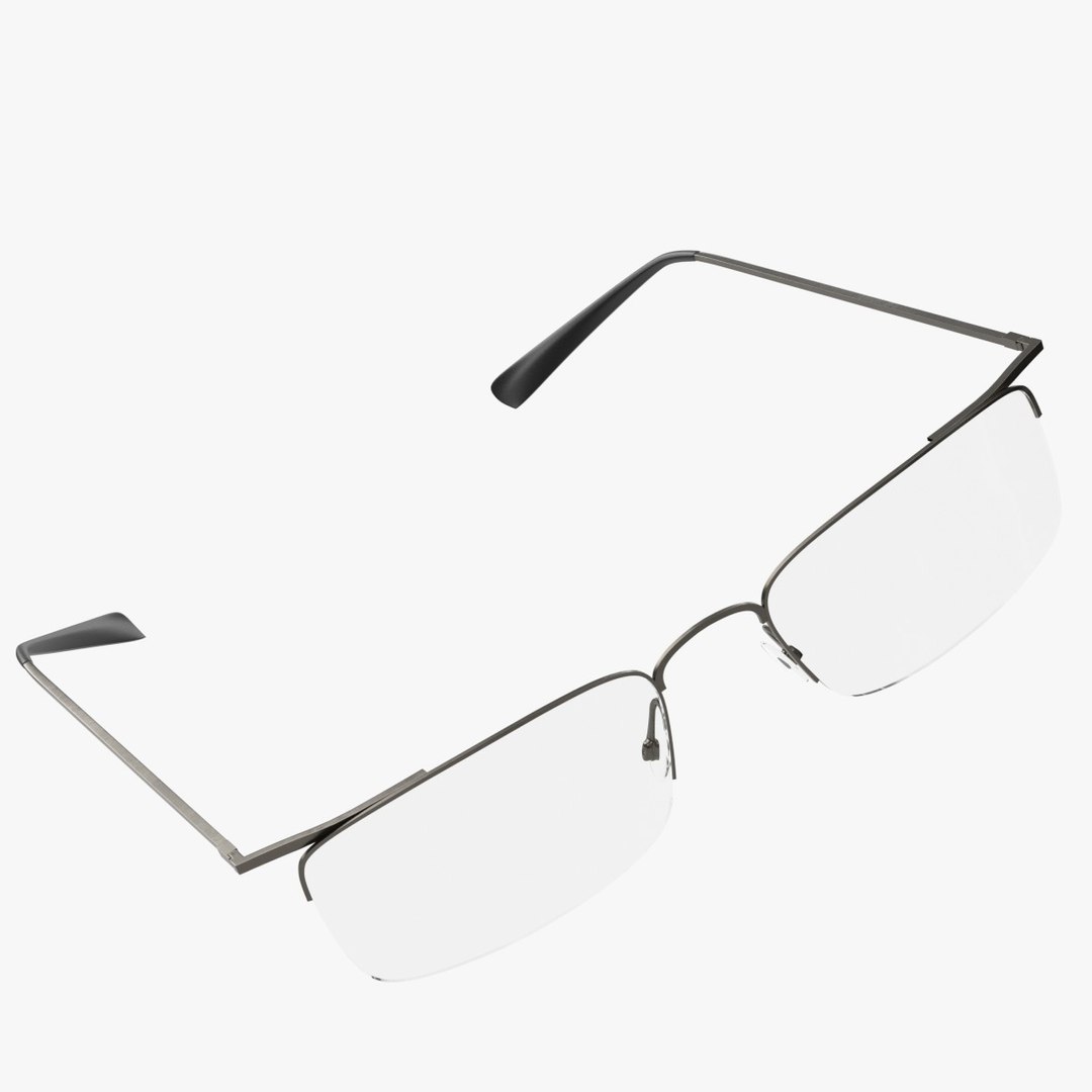 Glasses Half Rim Square 3D Model - TurboSquid 1947330