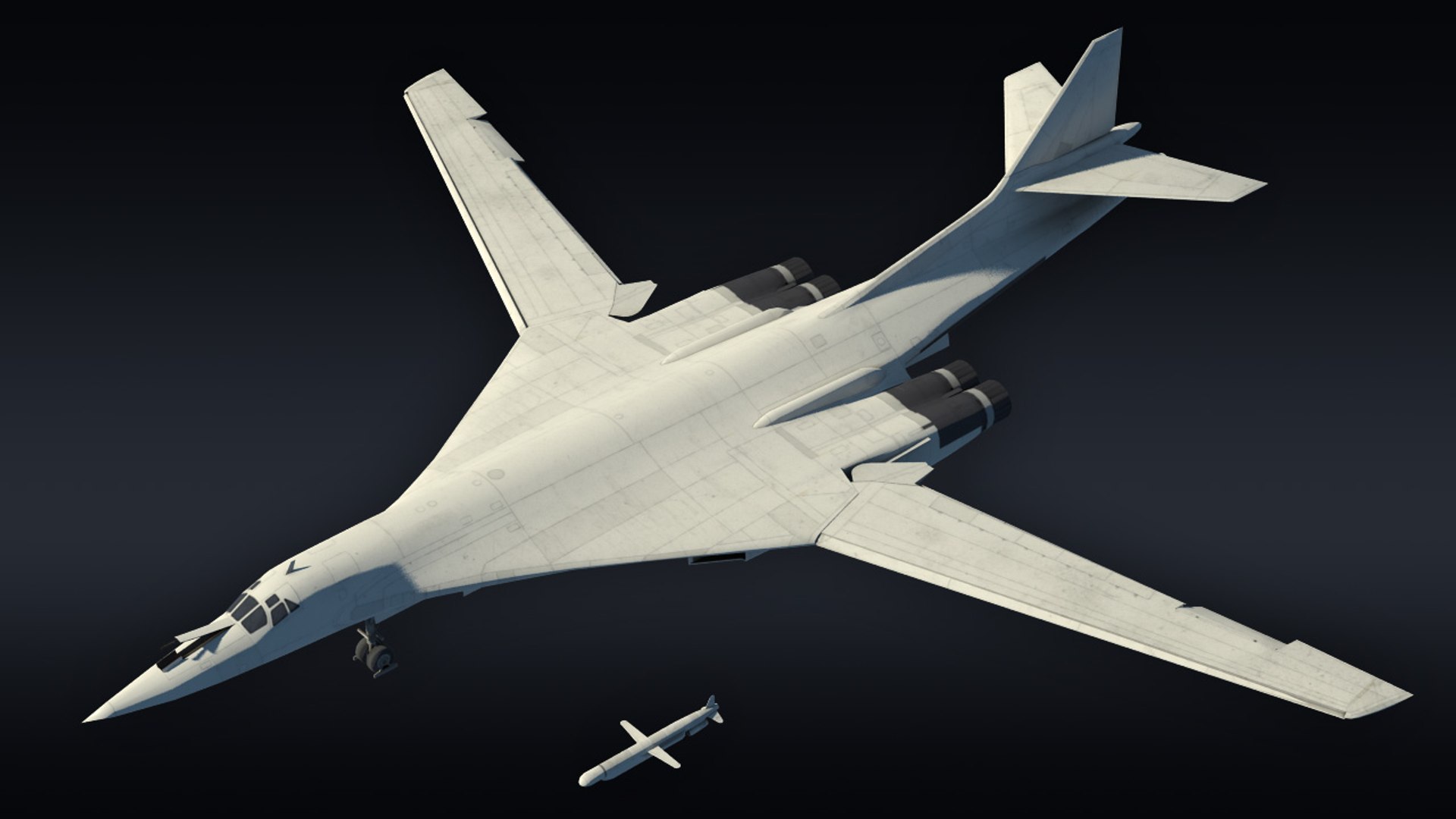 modelo 3d Bombardero supersónico Tu-160 lowpoly (con X55) - TurboSquid ...