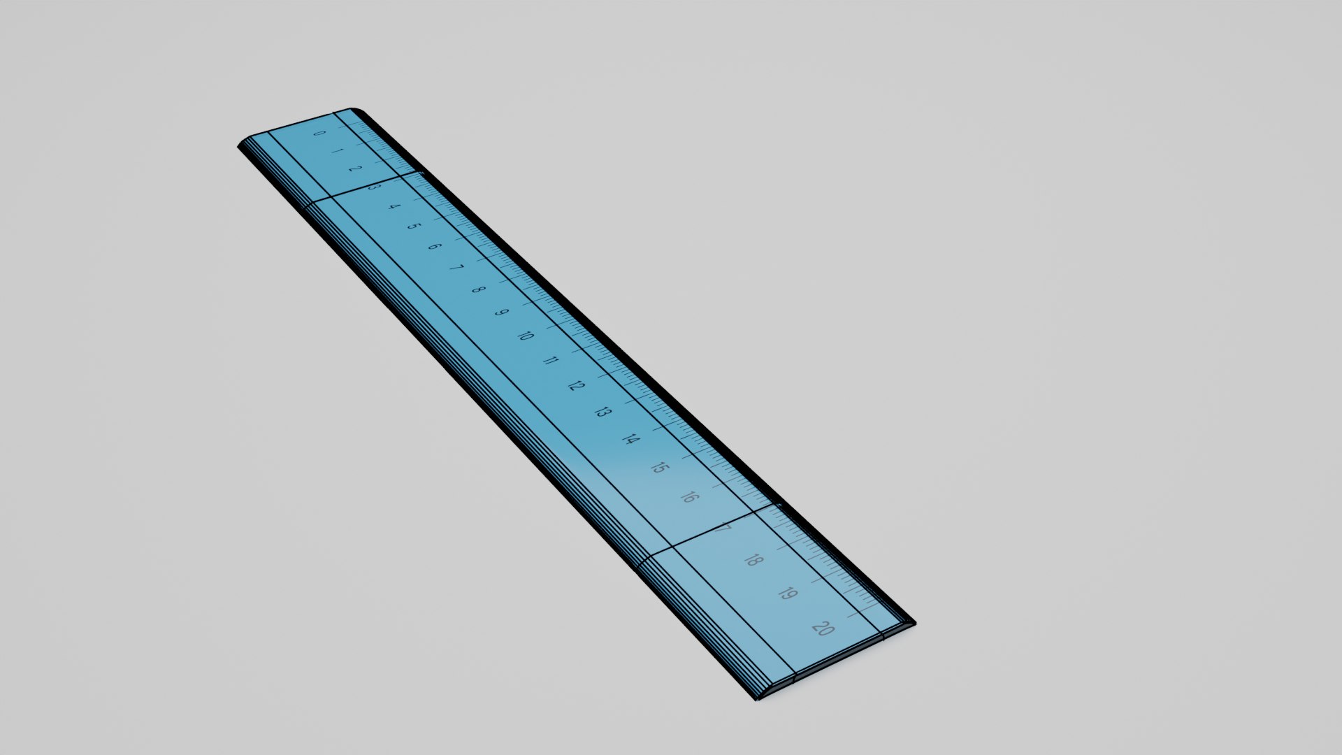 Free 3D Metric Ruler 20 Centimetres - TurboSquid 1962727