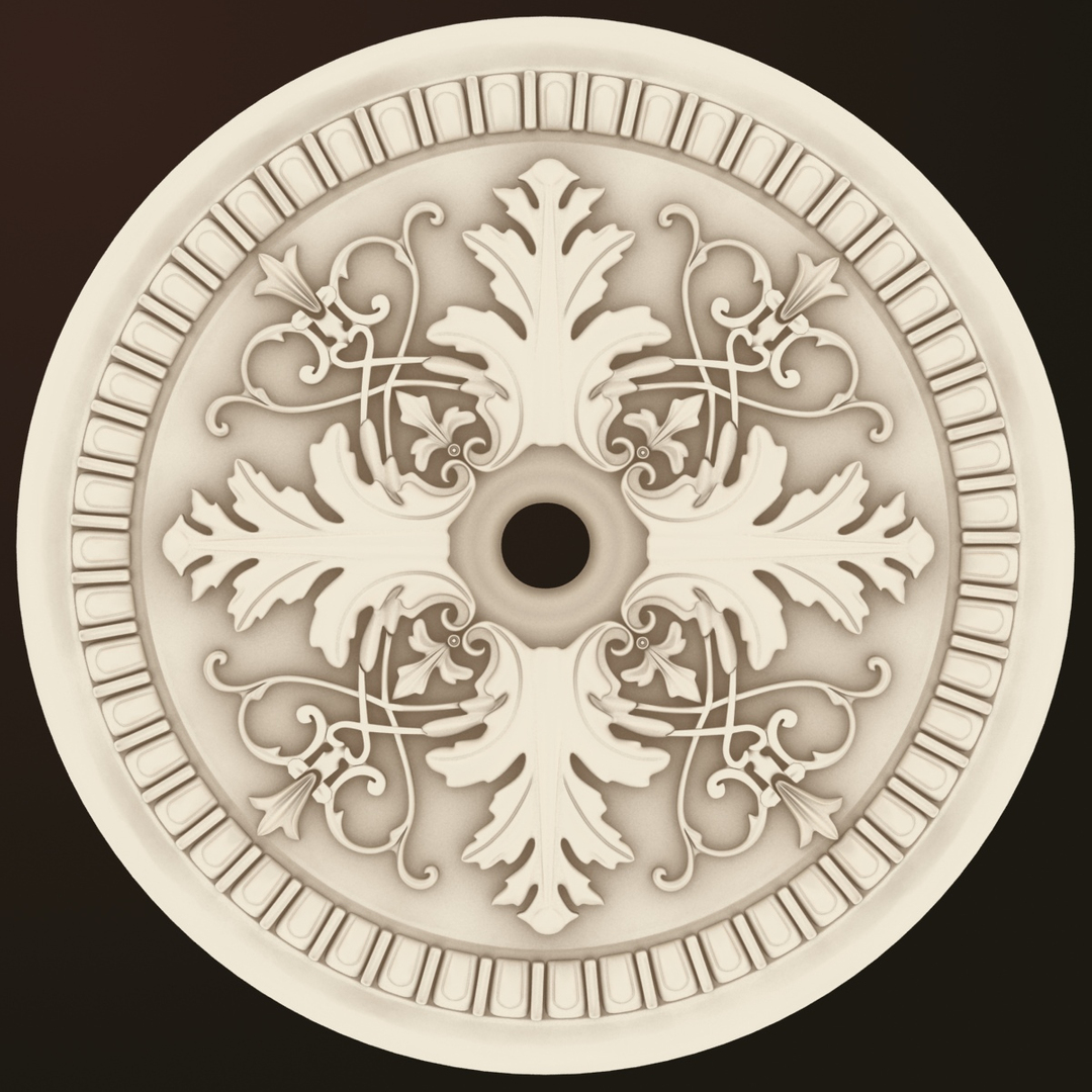 3d Classical Ornamental Interior Wall Model