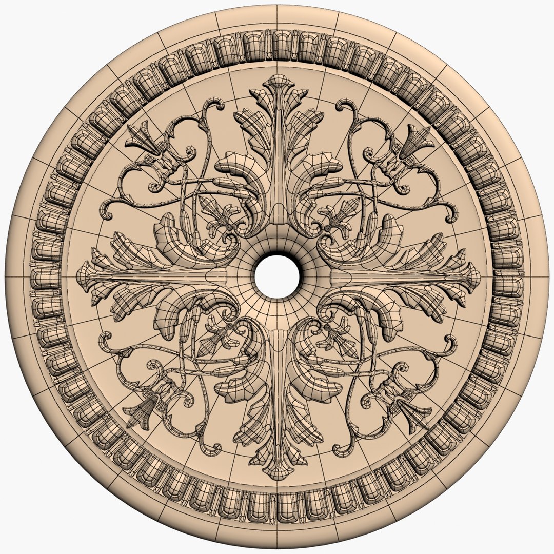 3d Classical Ornamental Interior Wall Model