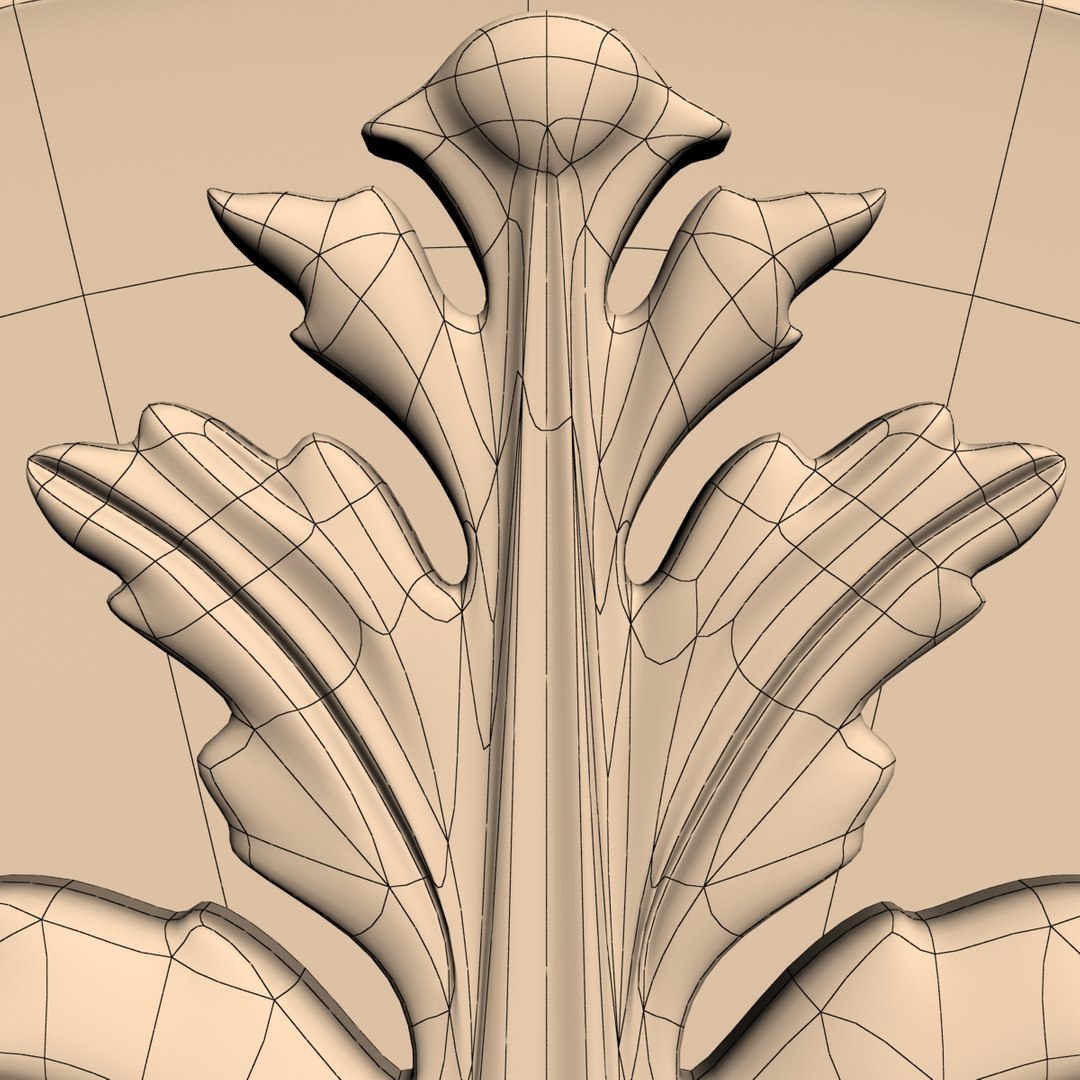 3d Classical Ornamental Interior Wall Model