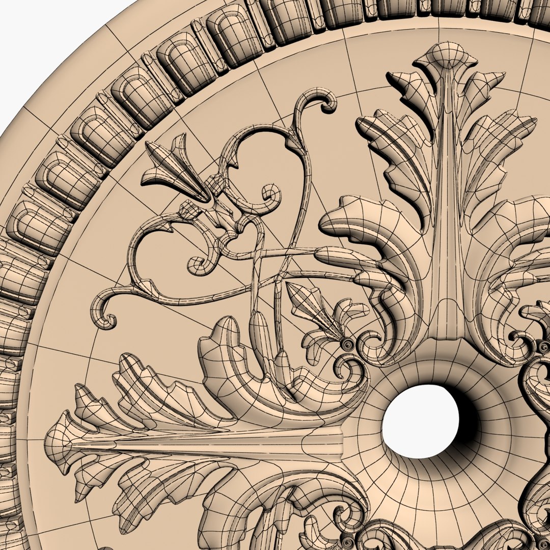 3d Classical Ornamental Interior Wall Model