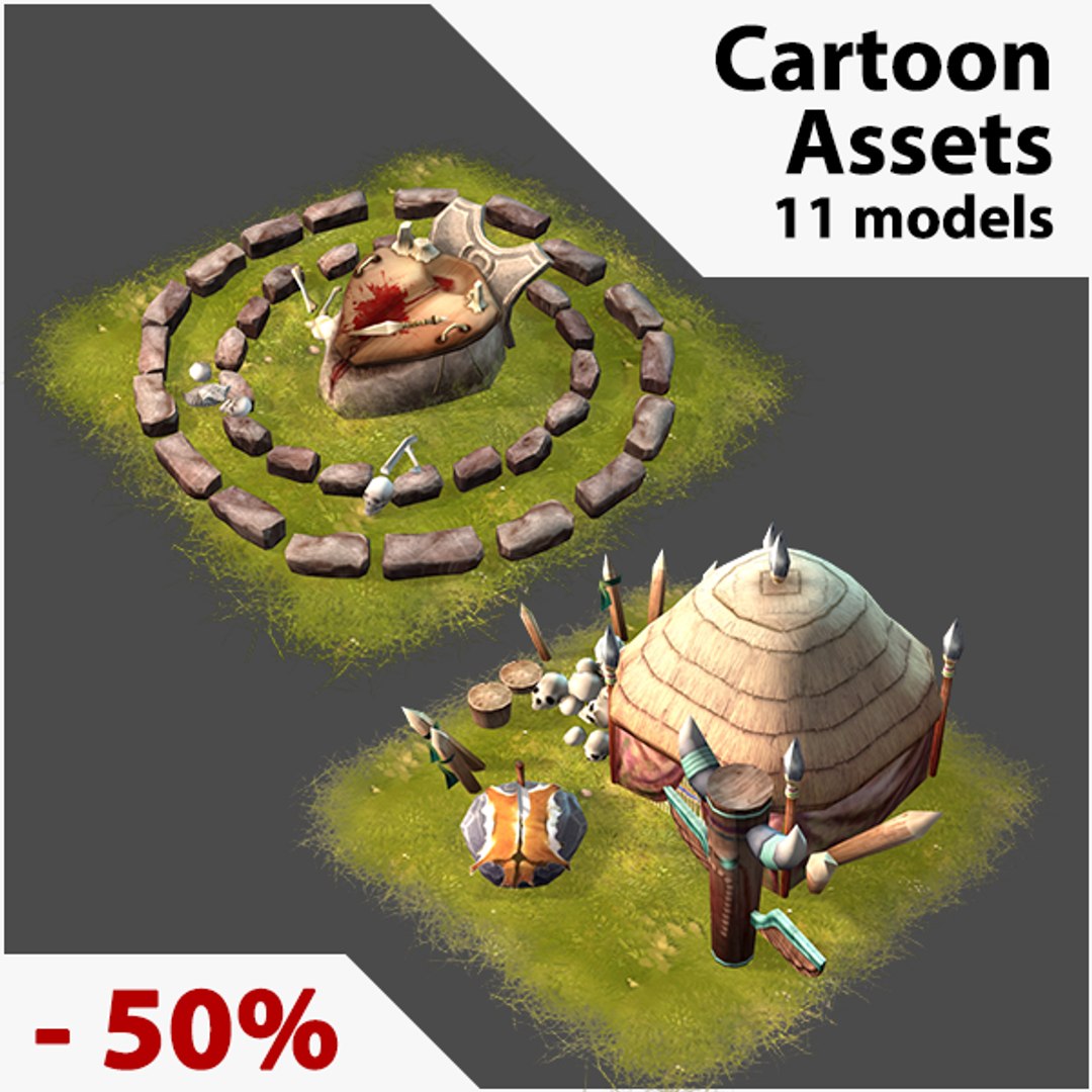 assets real-time 3d model