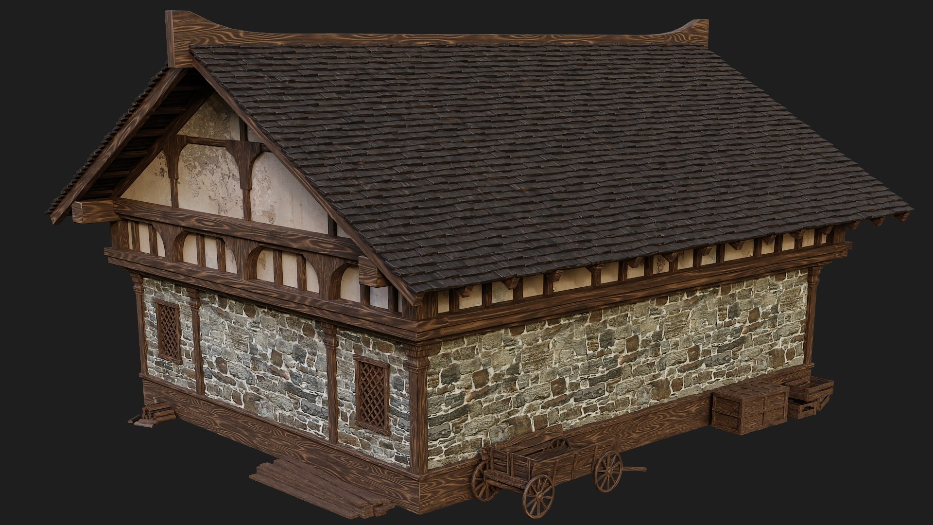 3D 101-102-103-104- Medieval Houses Model - TurboSquid 2031015