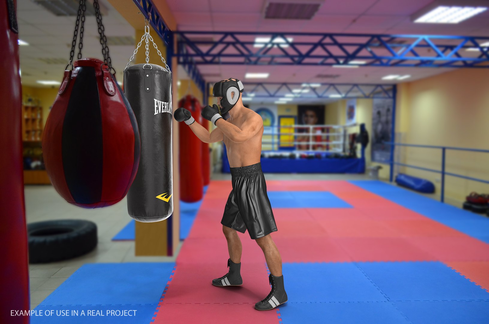 Punching bag boxer rigged 3D model - TurboSquid 1305573