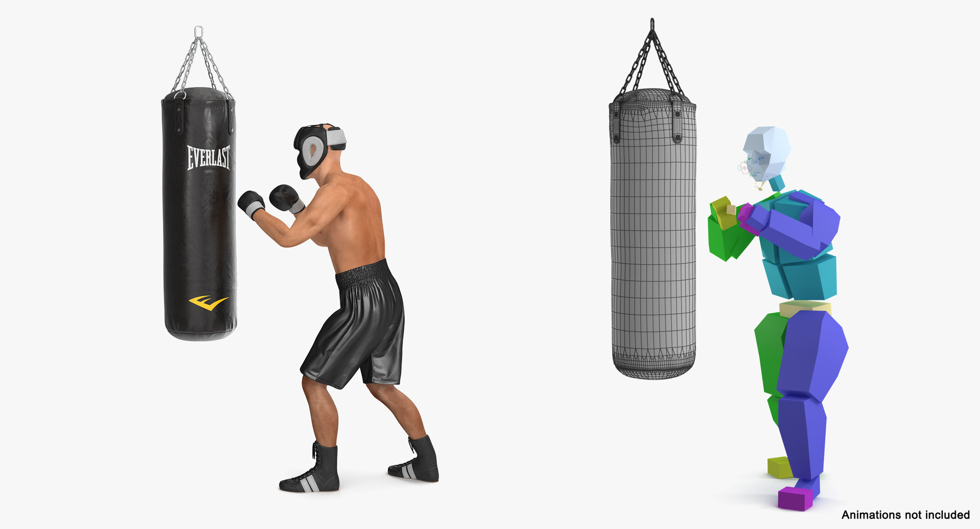 Punching bag boxer rigged 3D model - TurboSquid 1305573