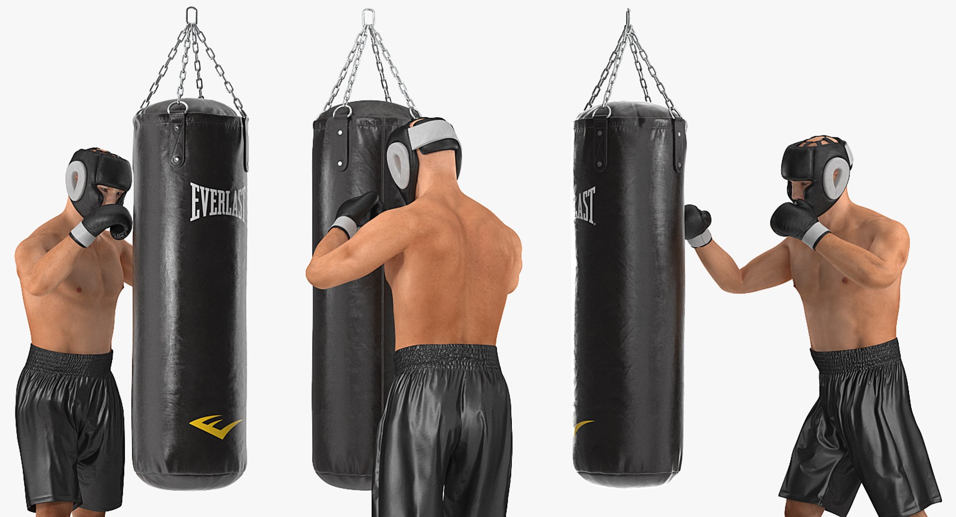 Punching bag boxer rigged 3D model - TurboSquid 1305573