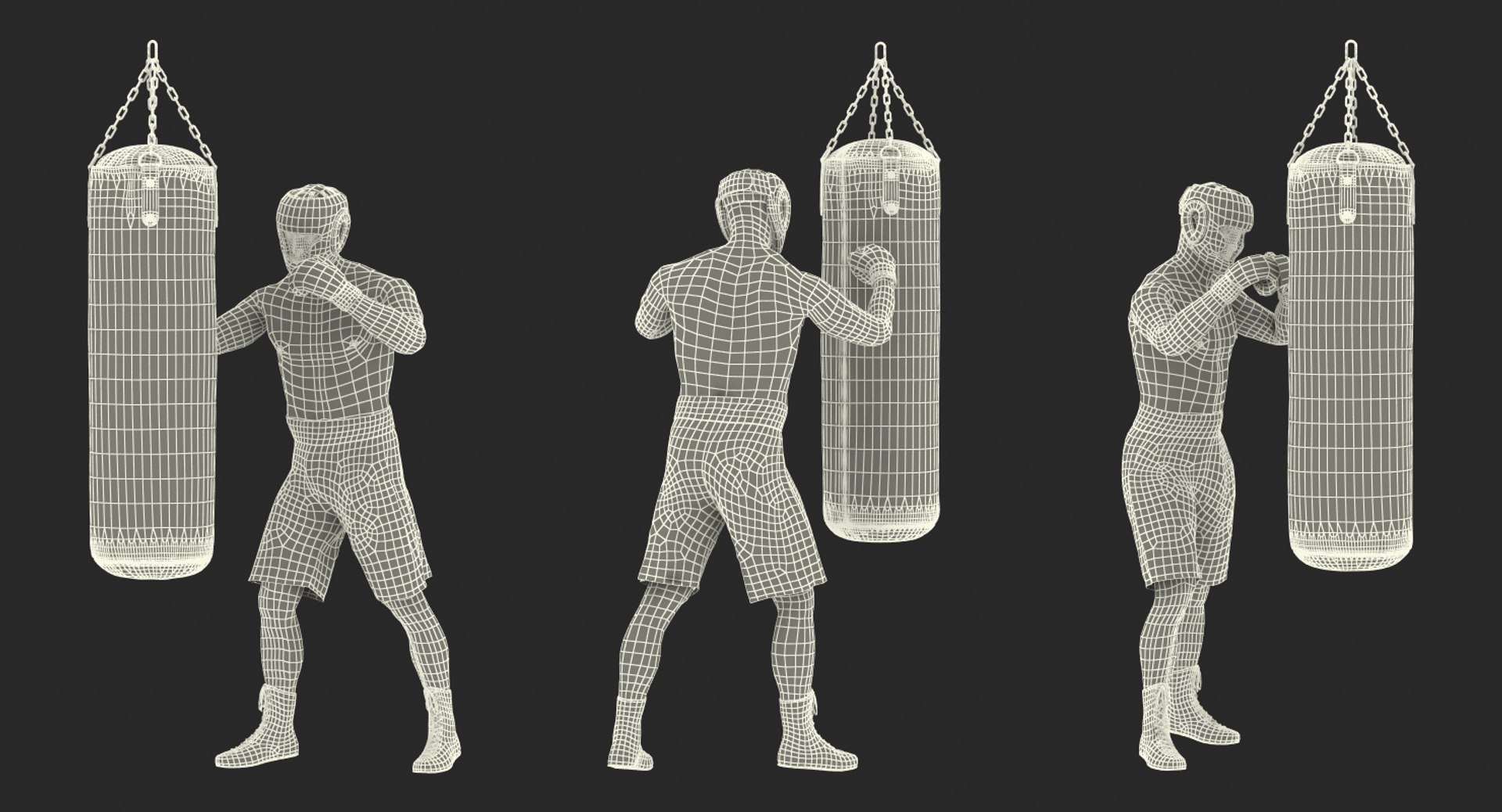 Punching bag boxer rigged 3D model - TurboSquid 1305573
