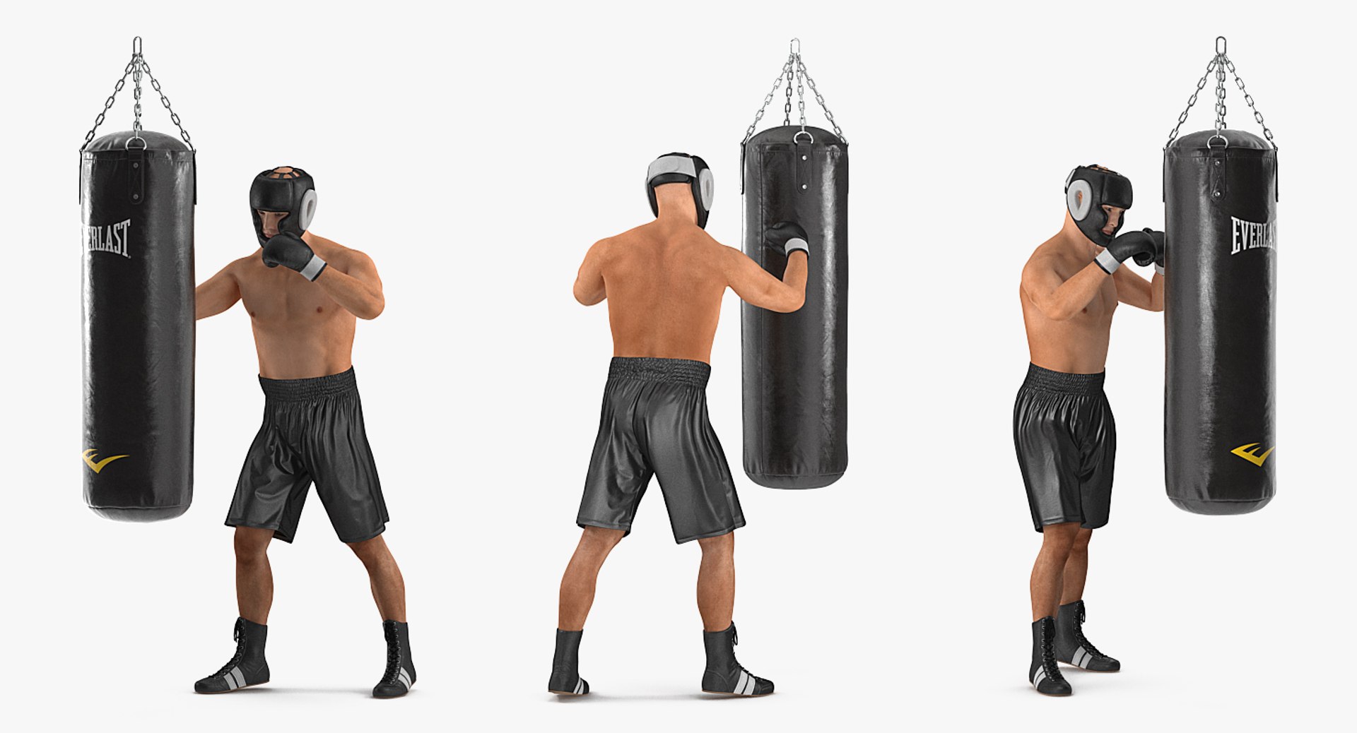Punching bag boxer rigged 3D model - TurboSquid 1305573