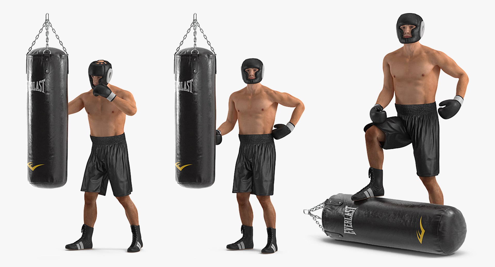 Punching bag boxer rigged 3D model - TurboSquid 1305573