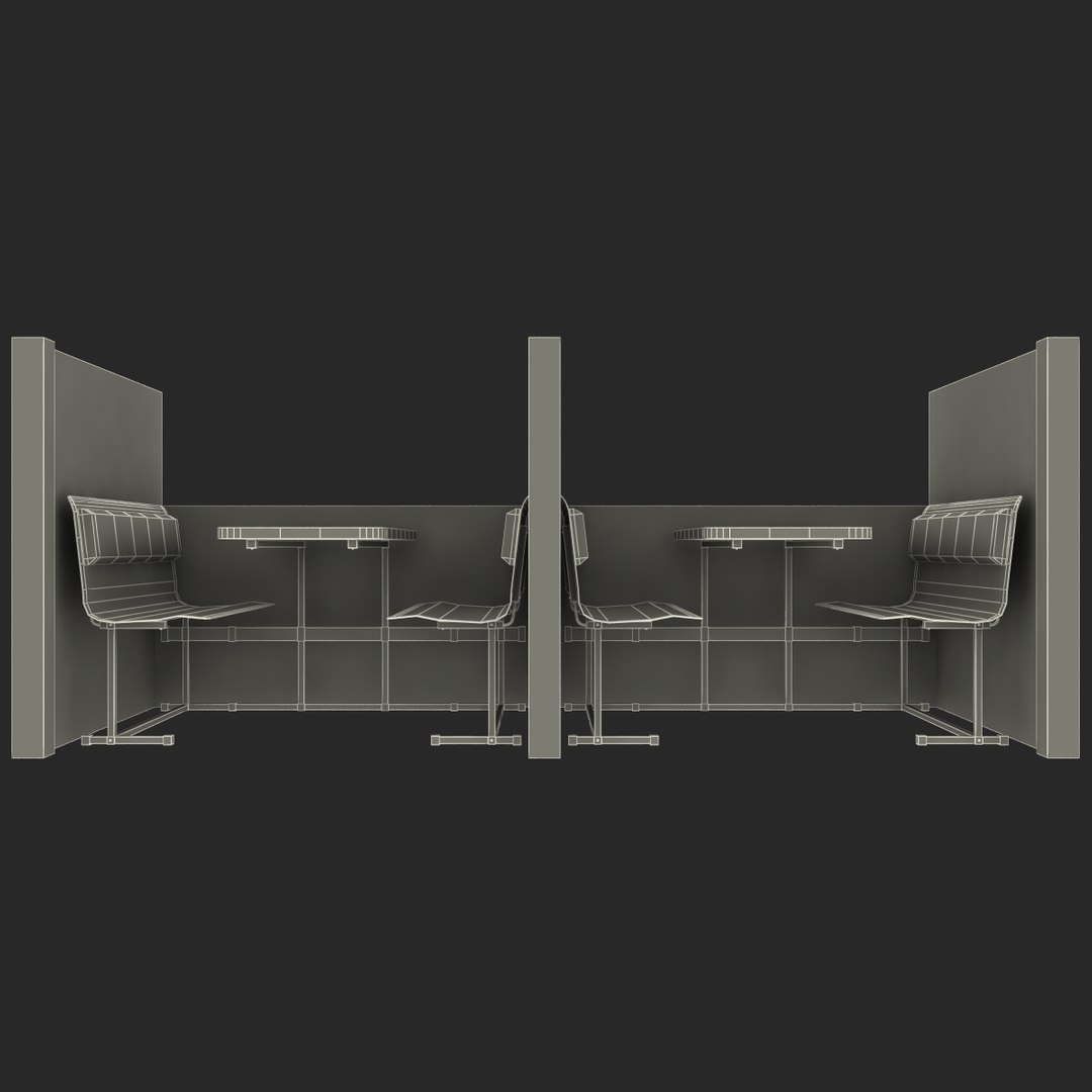Booths Seating 3d Max