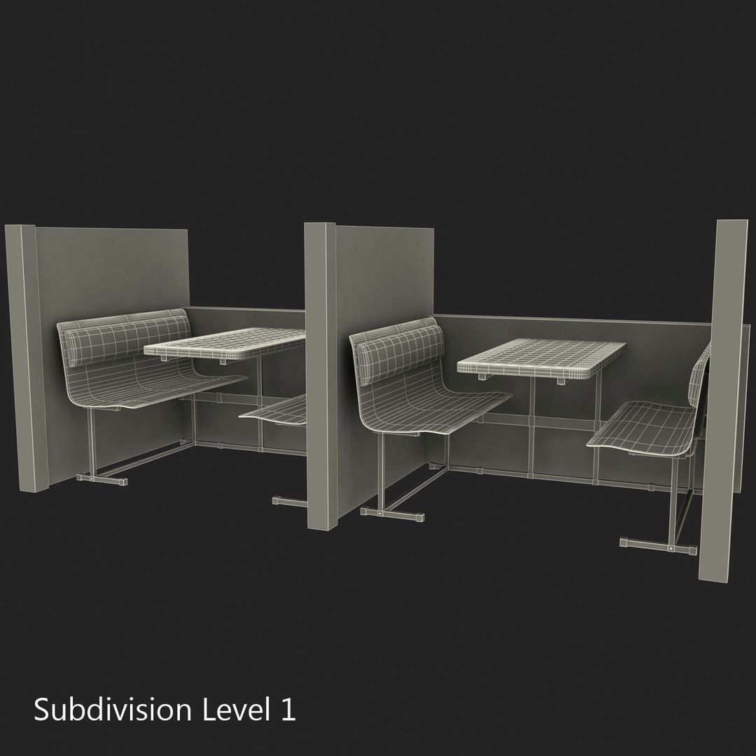 Booths Seating 3d Max