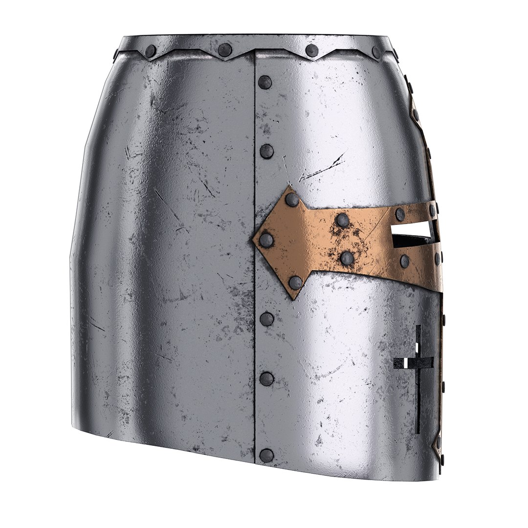 3D Medieval Knight Tamplier Crusader Helmet - TurboSquid 1294712
