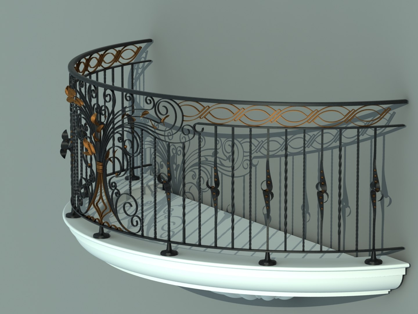 Architectural Balcony Model - TurboSquid 1168089