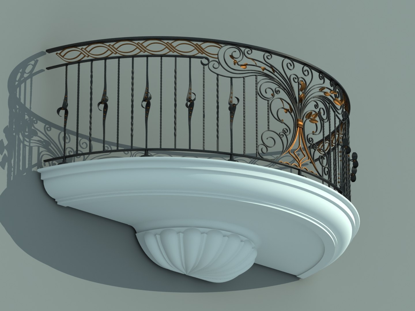 Architectural Balcony Model - TurboSquid 1168089