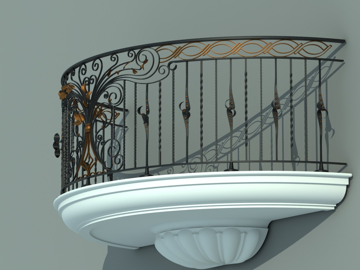 Architectural Balcony Model - TurboSquid 1168089