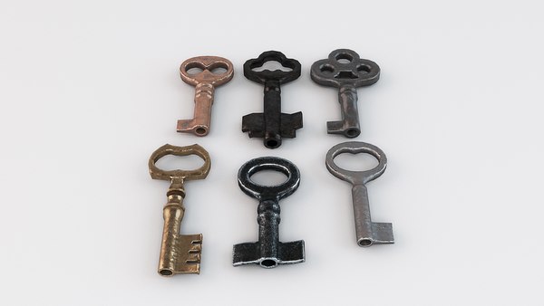 3D Set of Six Keys model - TurboSquid 1827879