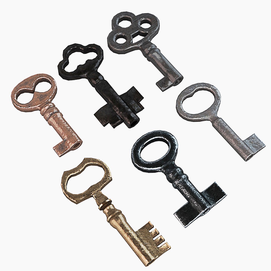 3D Set Of Six Keys Model - TurboSquid 1827879