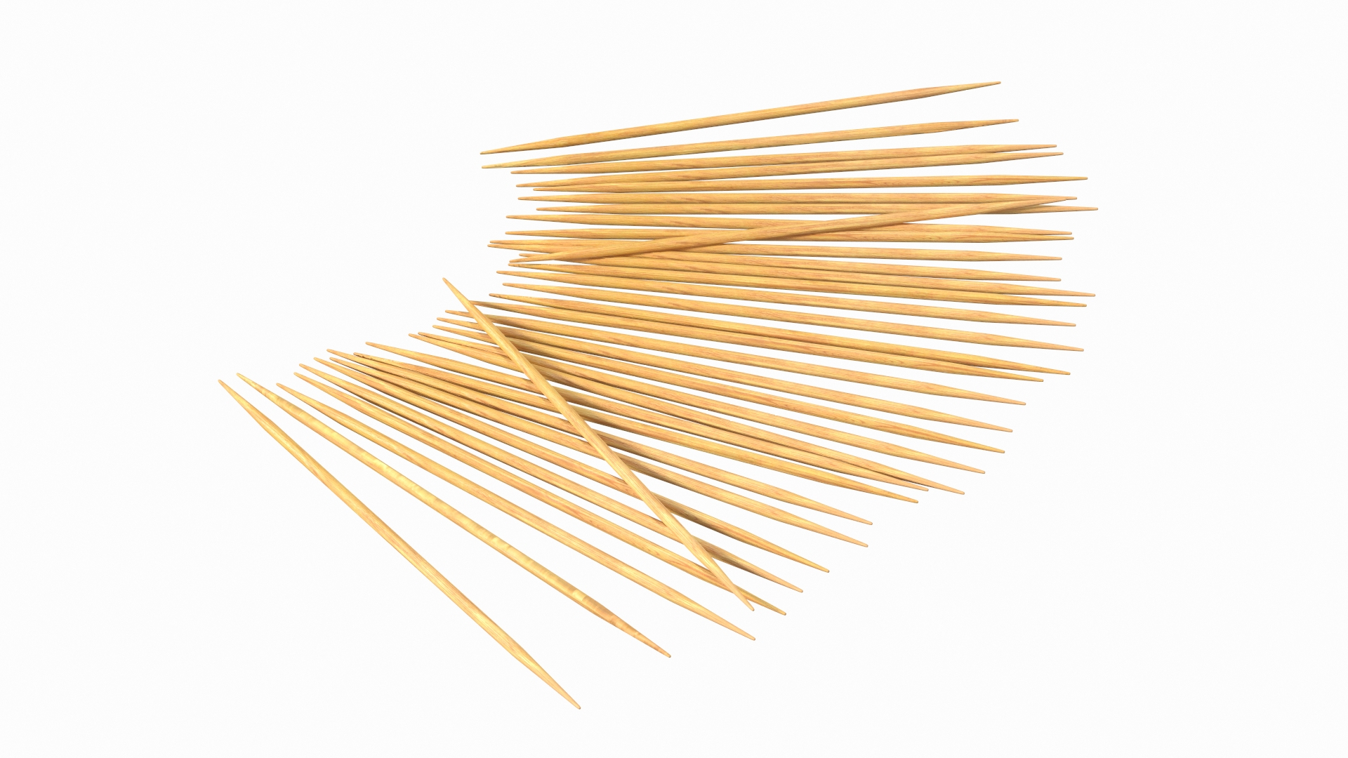 Pile wooden toothpicks tooth 3D - TurboSquid 1703715