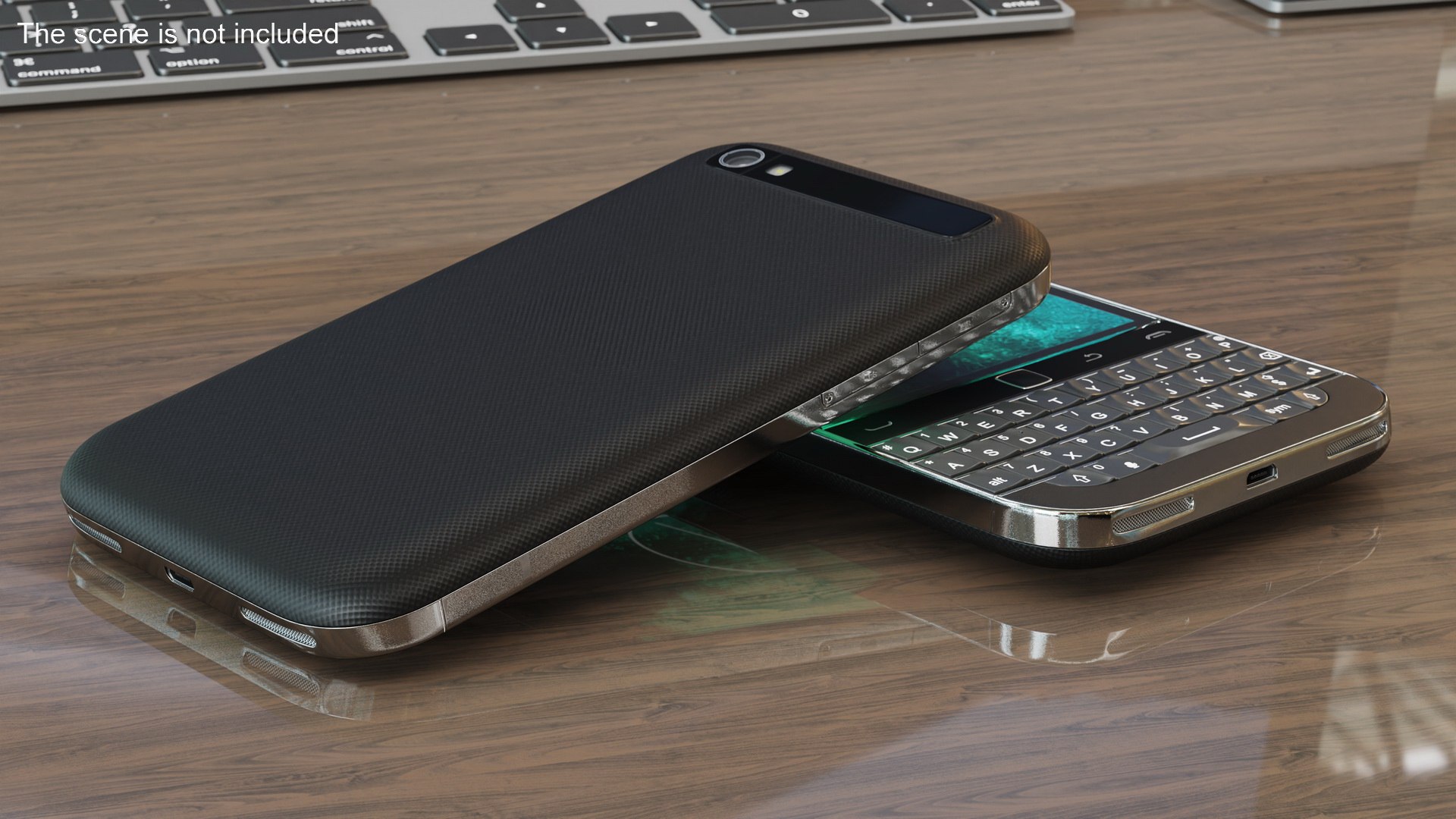 Premium Smartphone With Qwerty Keyboard Silver 3D Model - TurboSquid ...