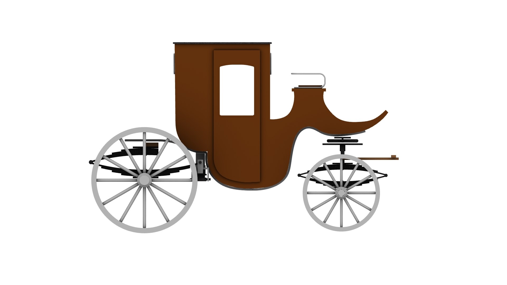 3D Model Vintage Horse Carriage 3D Model With Printable Drawings ...