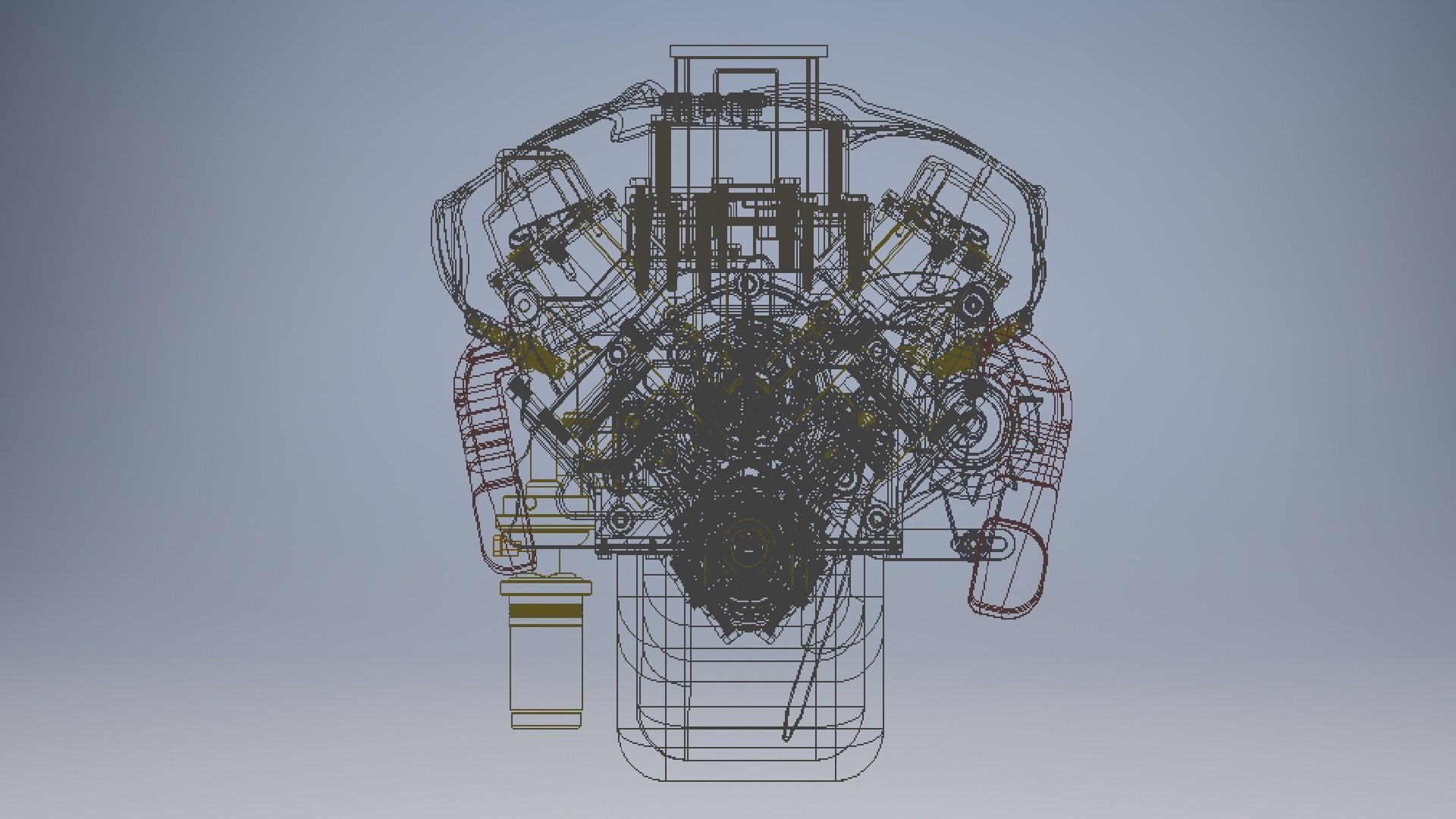 3D V8 Engine Assembly 3D Model - TurboSquid 2100200