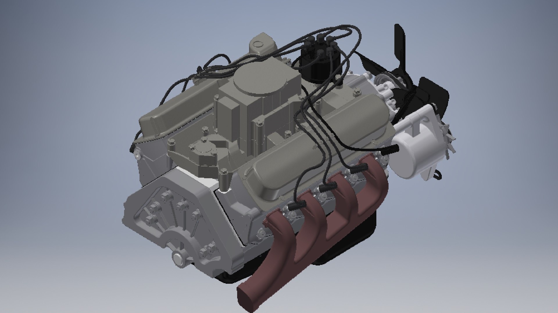 3D V8 Engine Assembly 3D Model - TurboSquid 2100200