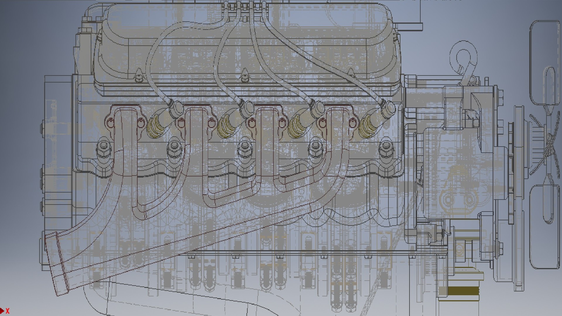 3D V8 Engine Assembly 3D Model - TurboSquid 2100200
