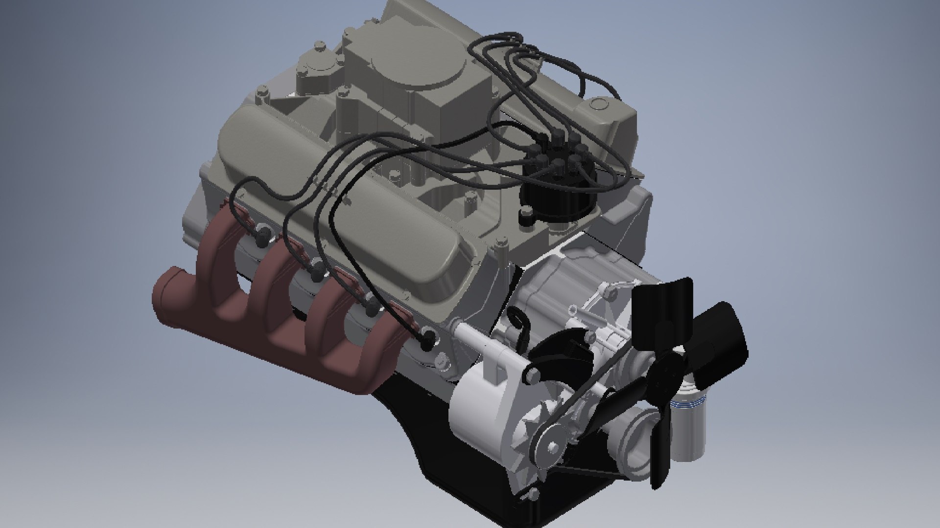 3D V8 Engine Assembly 3D Model - TurboSquid 2100200
