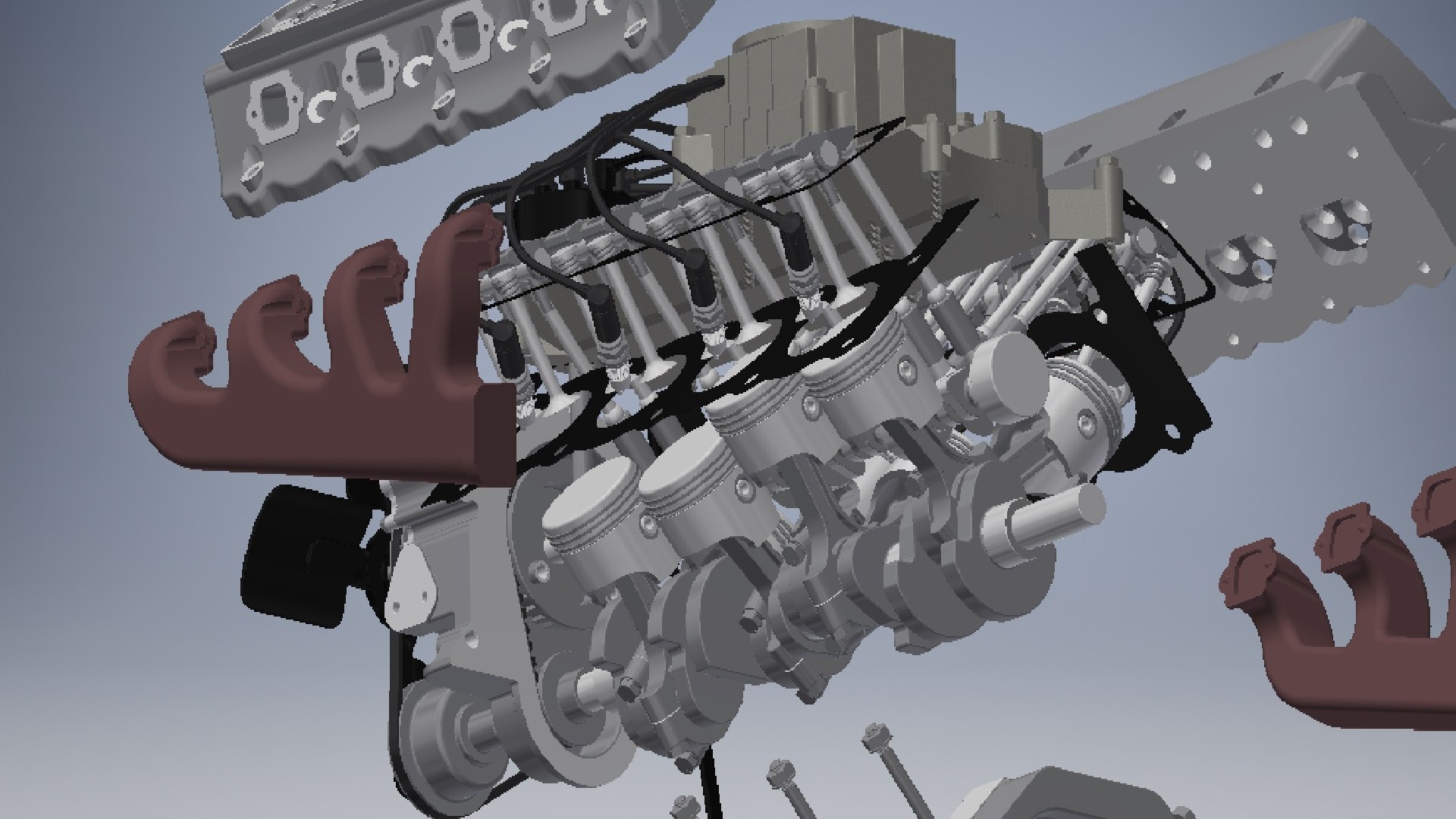 3D V8 Engine Assembly 3D Model - TurboSquid 2100200