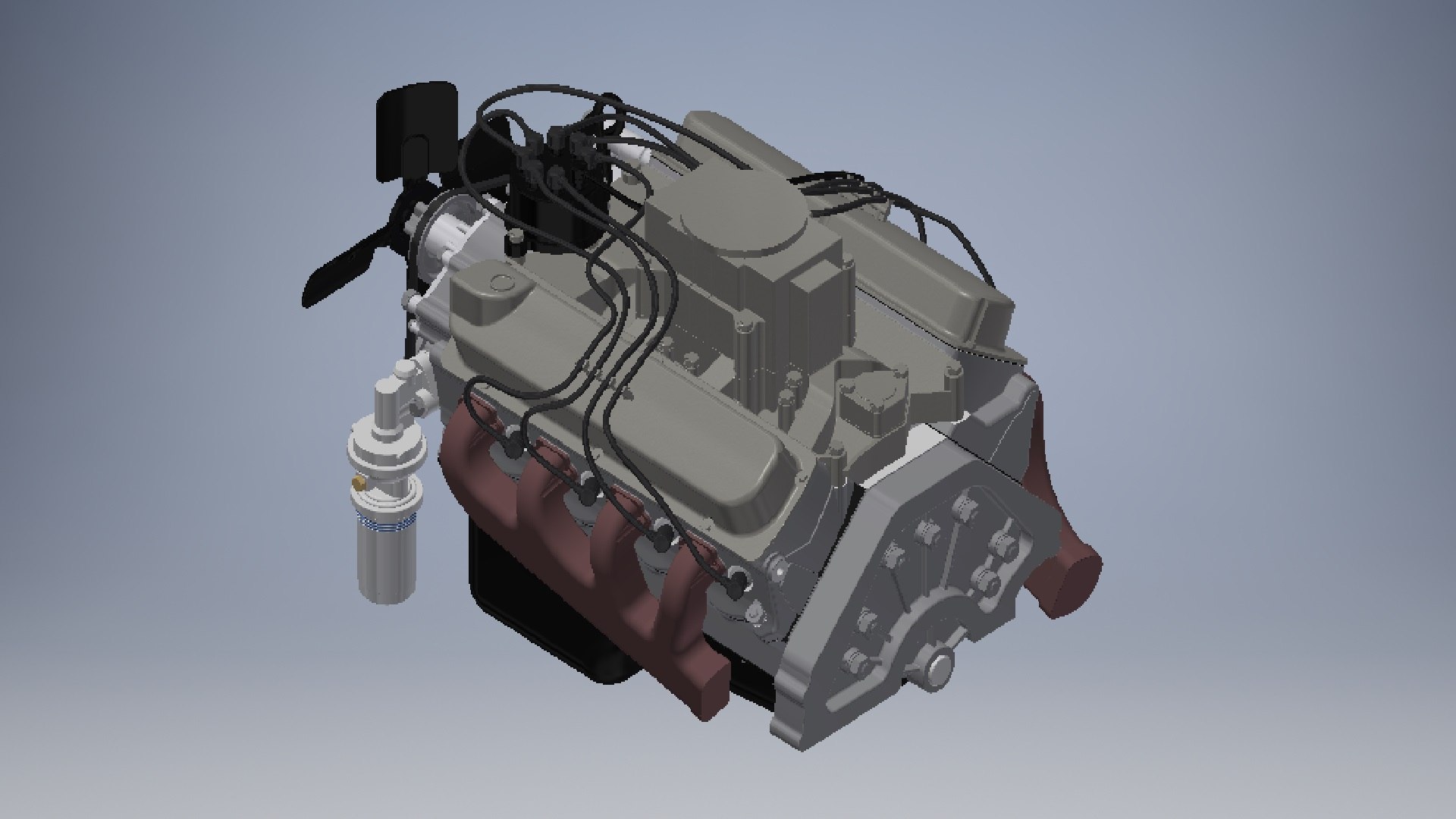 3D V8 Engine Assembly 3D Model - TurboSquid 2100200