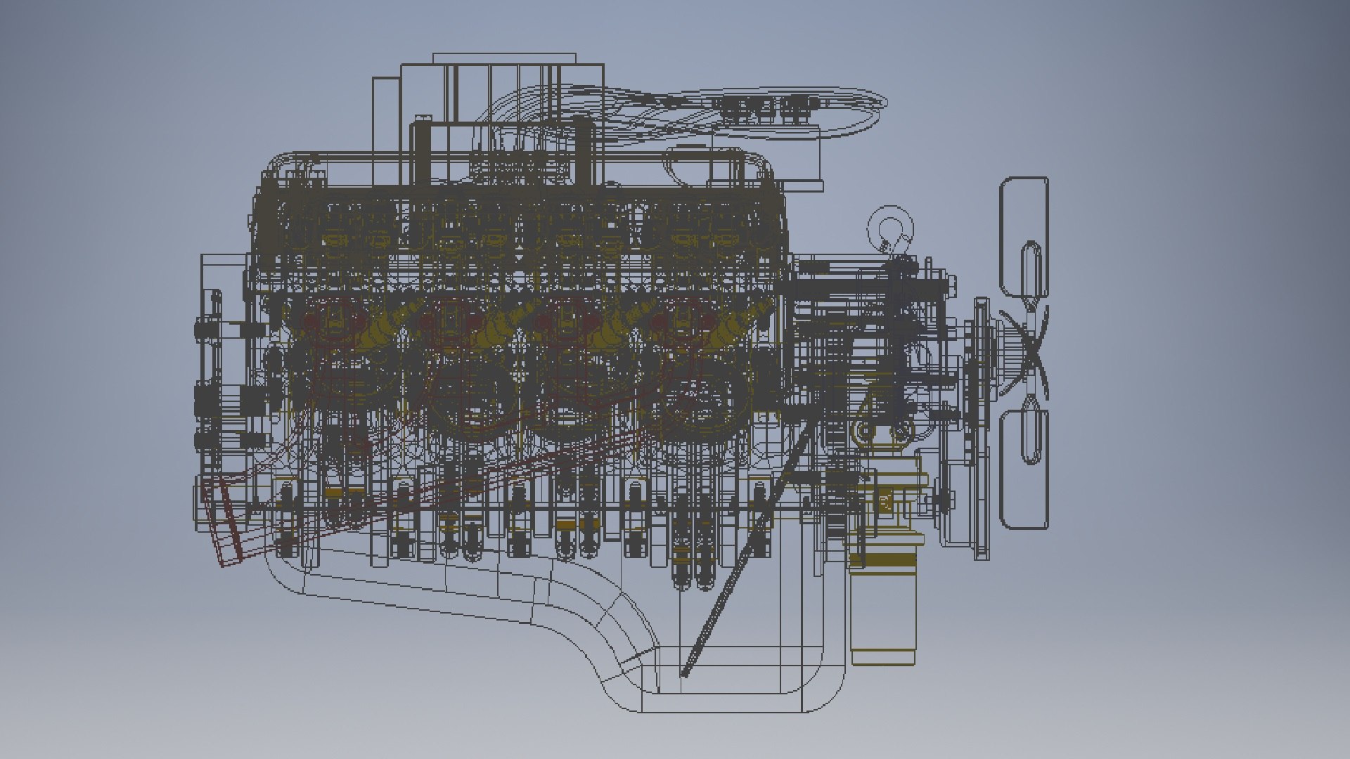 3D V8 Engine Assembly 3D Model - TurboSquid 2100200