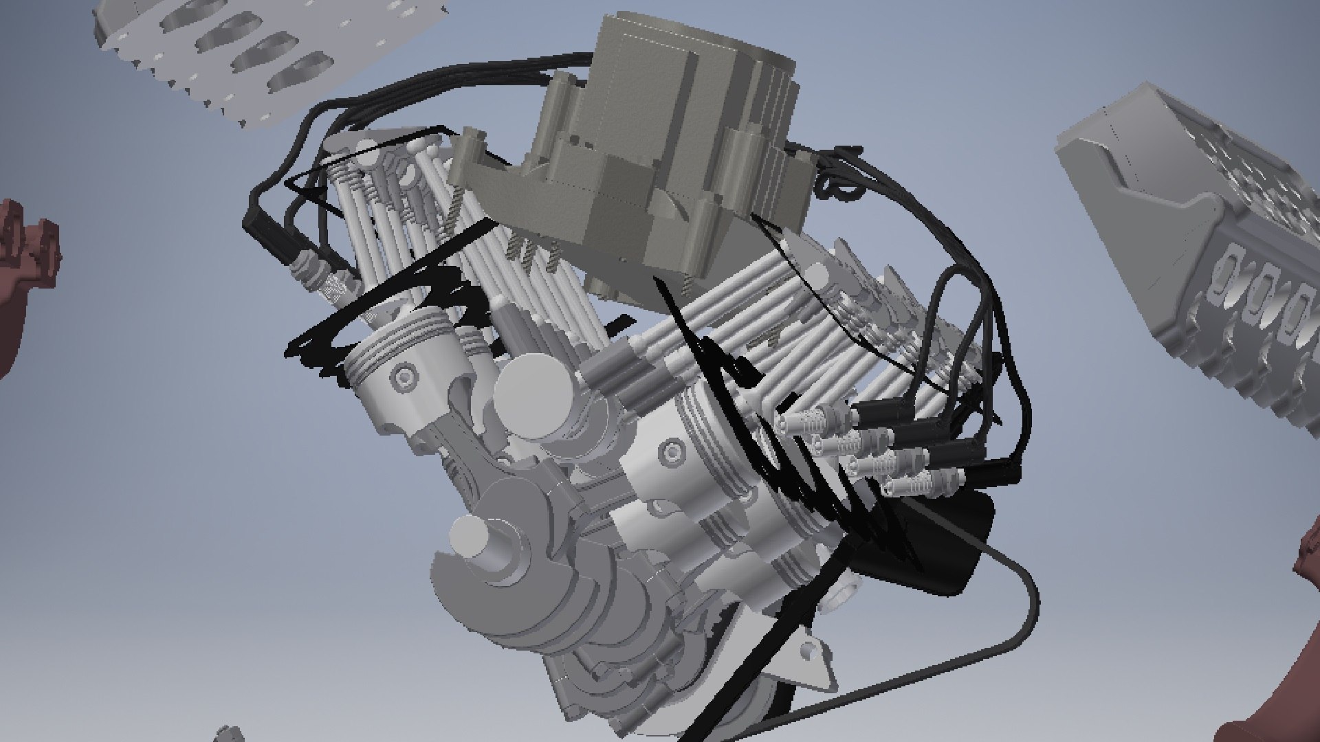 3D V8 Engine Assembly 3D Model - TurboSquid 2100200