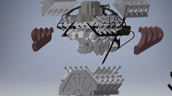 modelo 3d Conjunto de motor V8 modelo 3d - TurboSquid 2100200