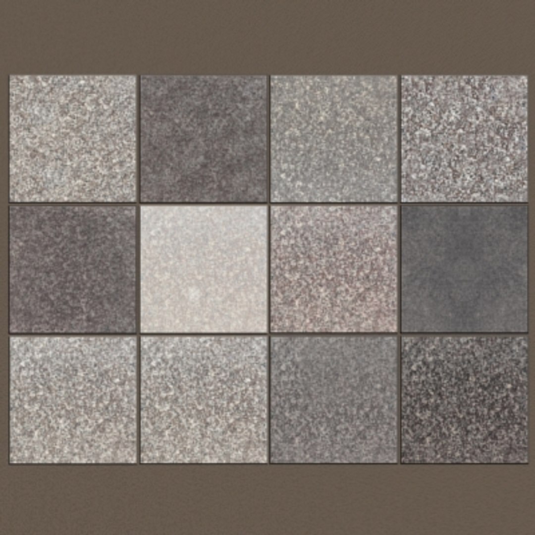 Granite Floor Tile Set 3d Model
