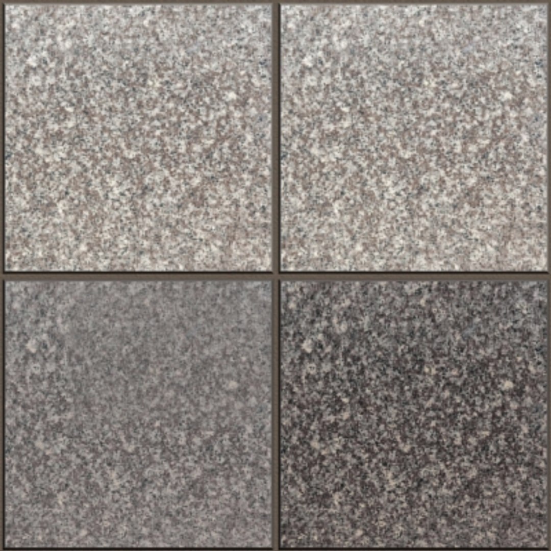 Granite Floor Tile Set 3d Model