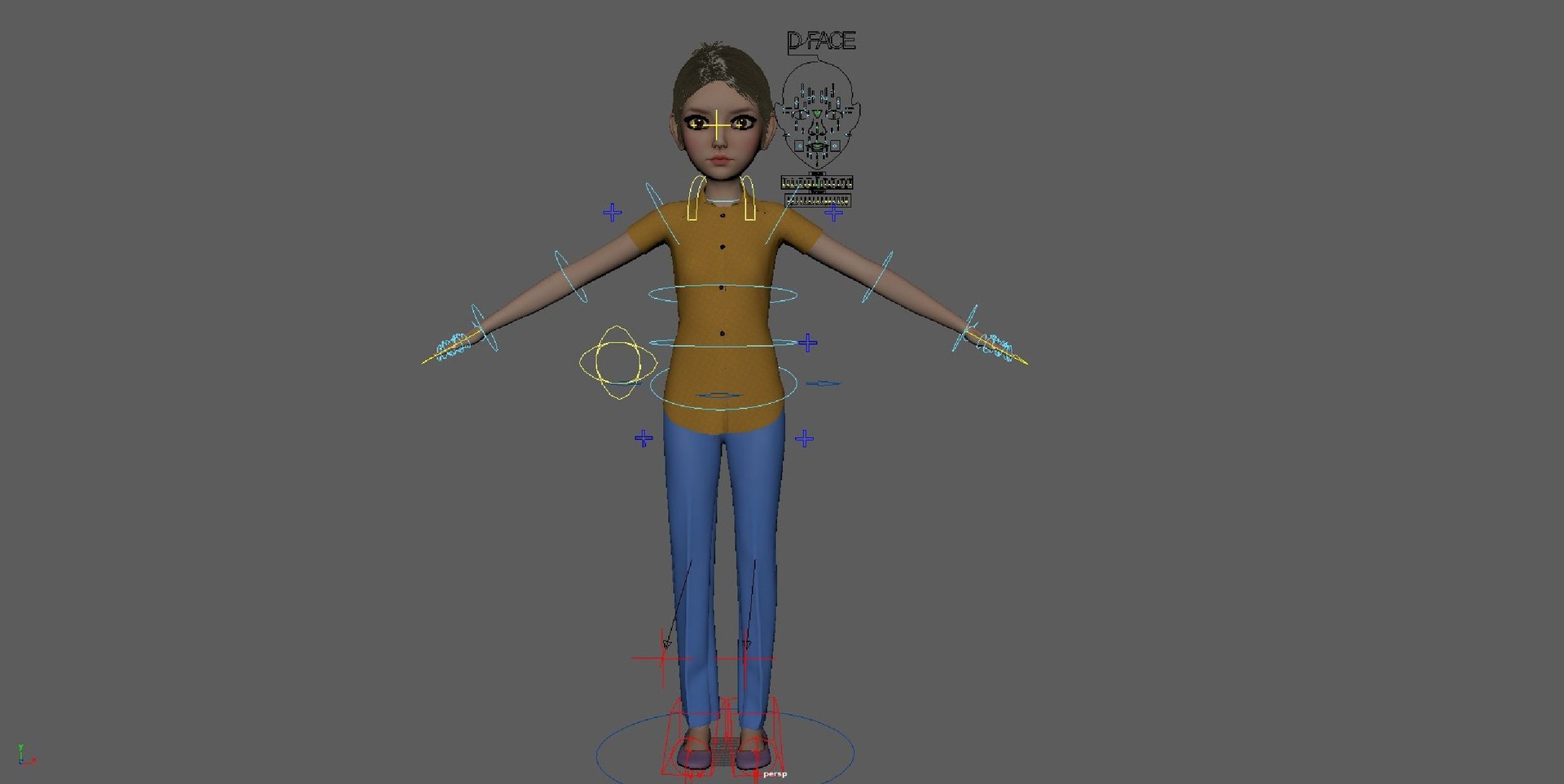3D Cartoon Girl Rigged Animation - TurboSquid 1743509