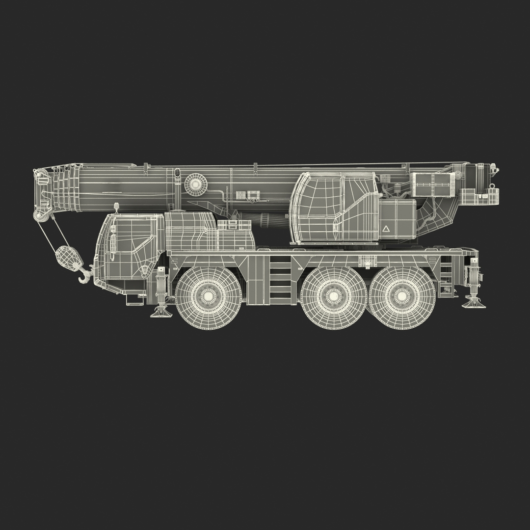 compact mobile crane 3d model