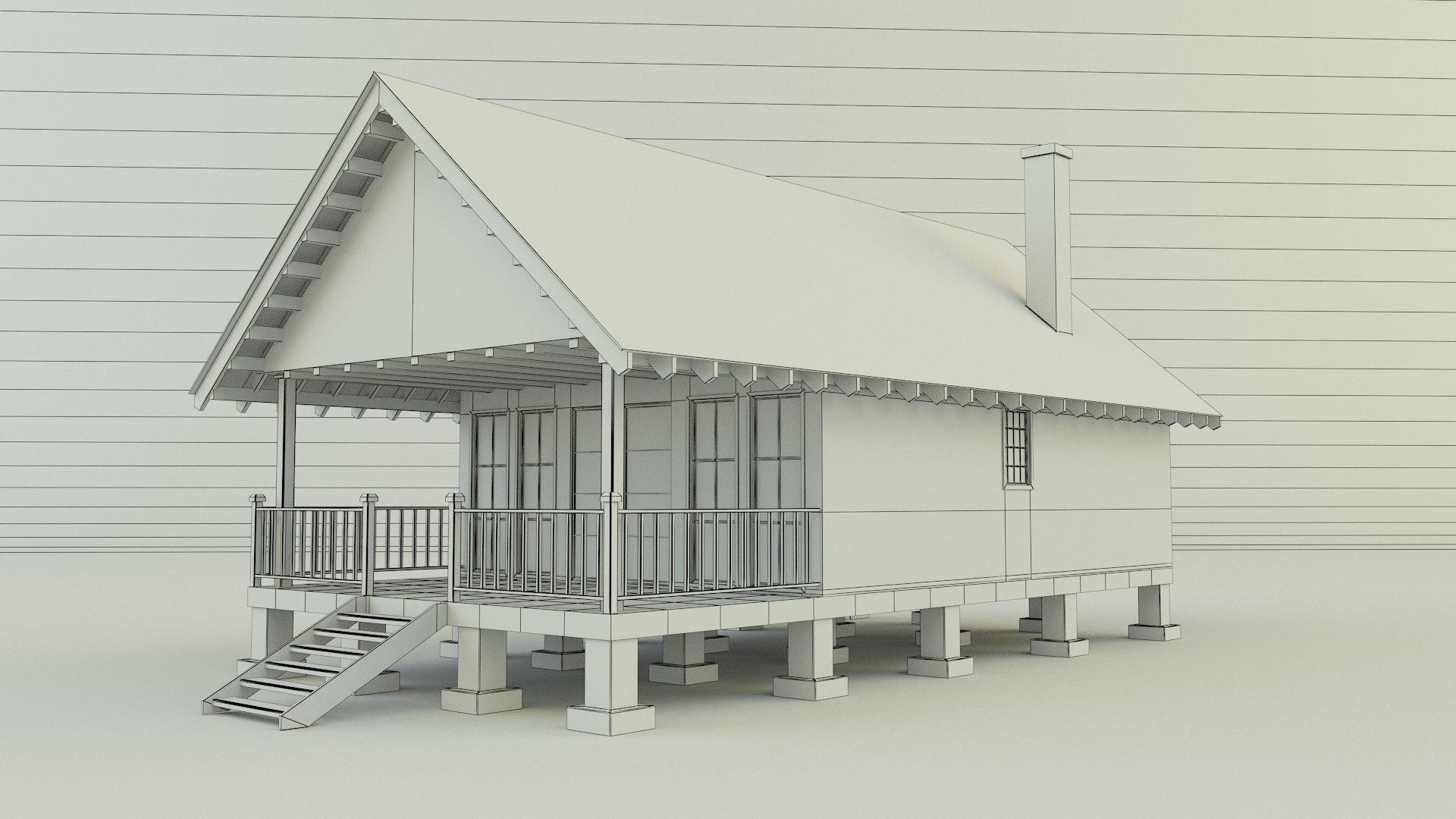 3D Guest House Model Model - TurboSquid 2306989