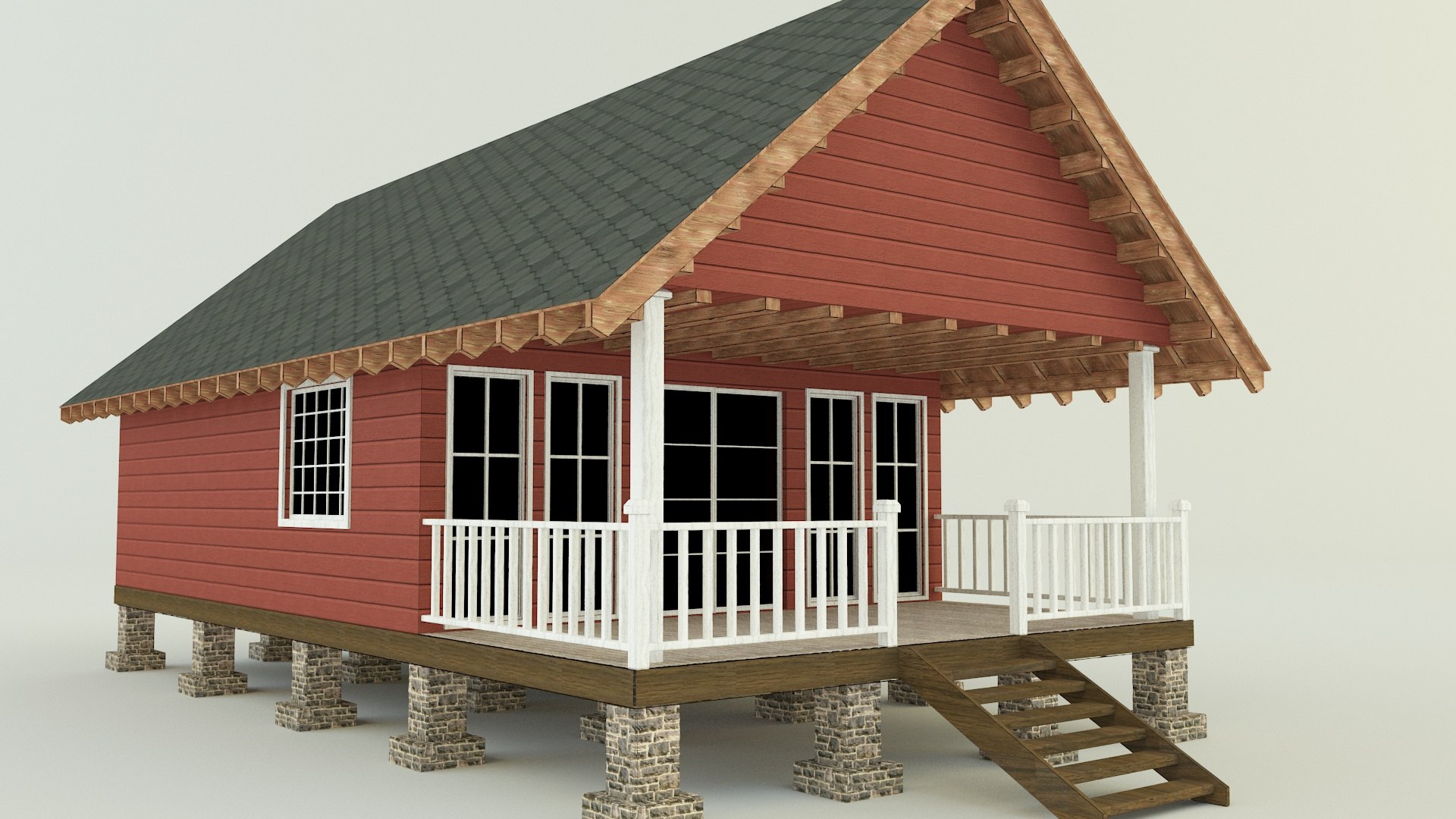 3D Guest House Model Model - TurboSquid 2306989