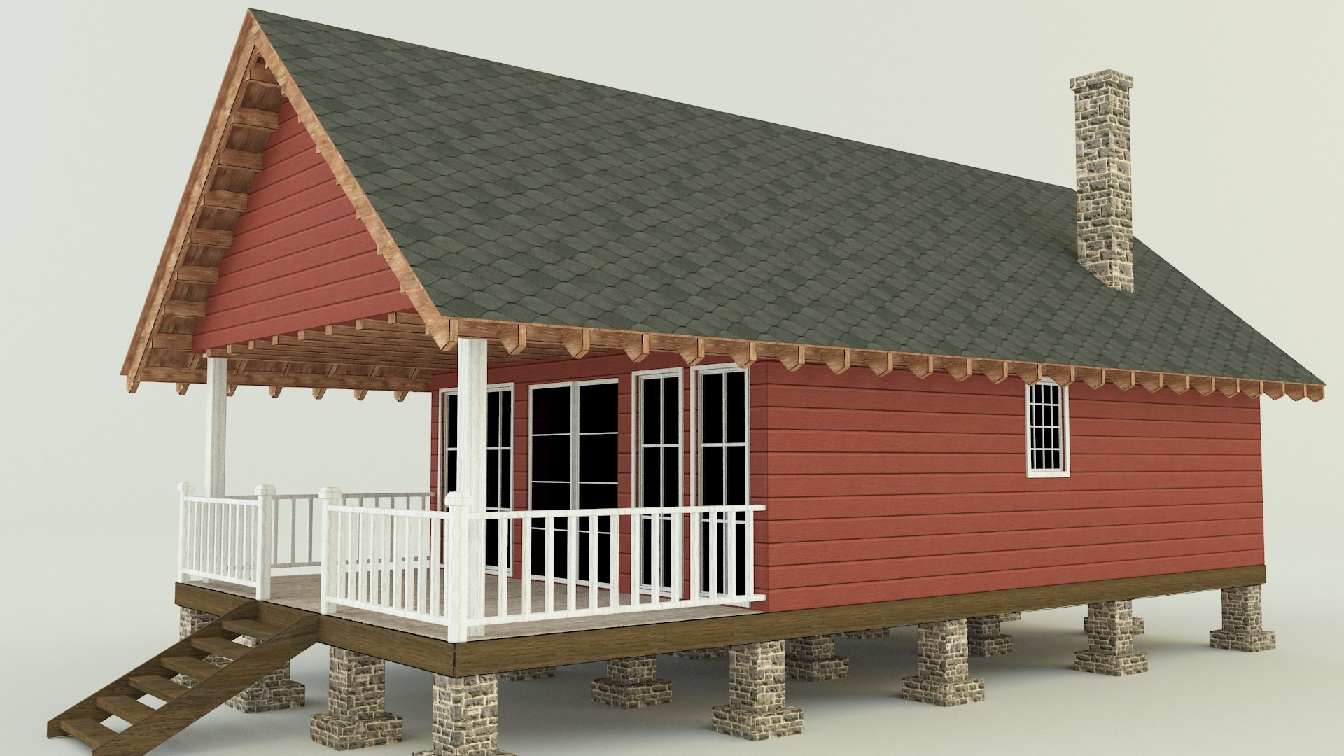 3D Guest House Model Model - TurboSquid 2306989
