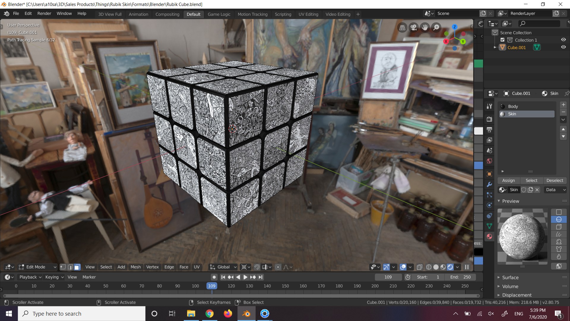 Cube dbrand robot skin 3D - TurboSquid 1587120