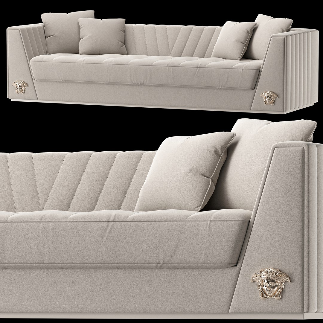 Versace Home Via Gesu Sofa 3D Model - TurboSquid 2110987