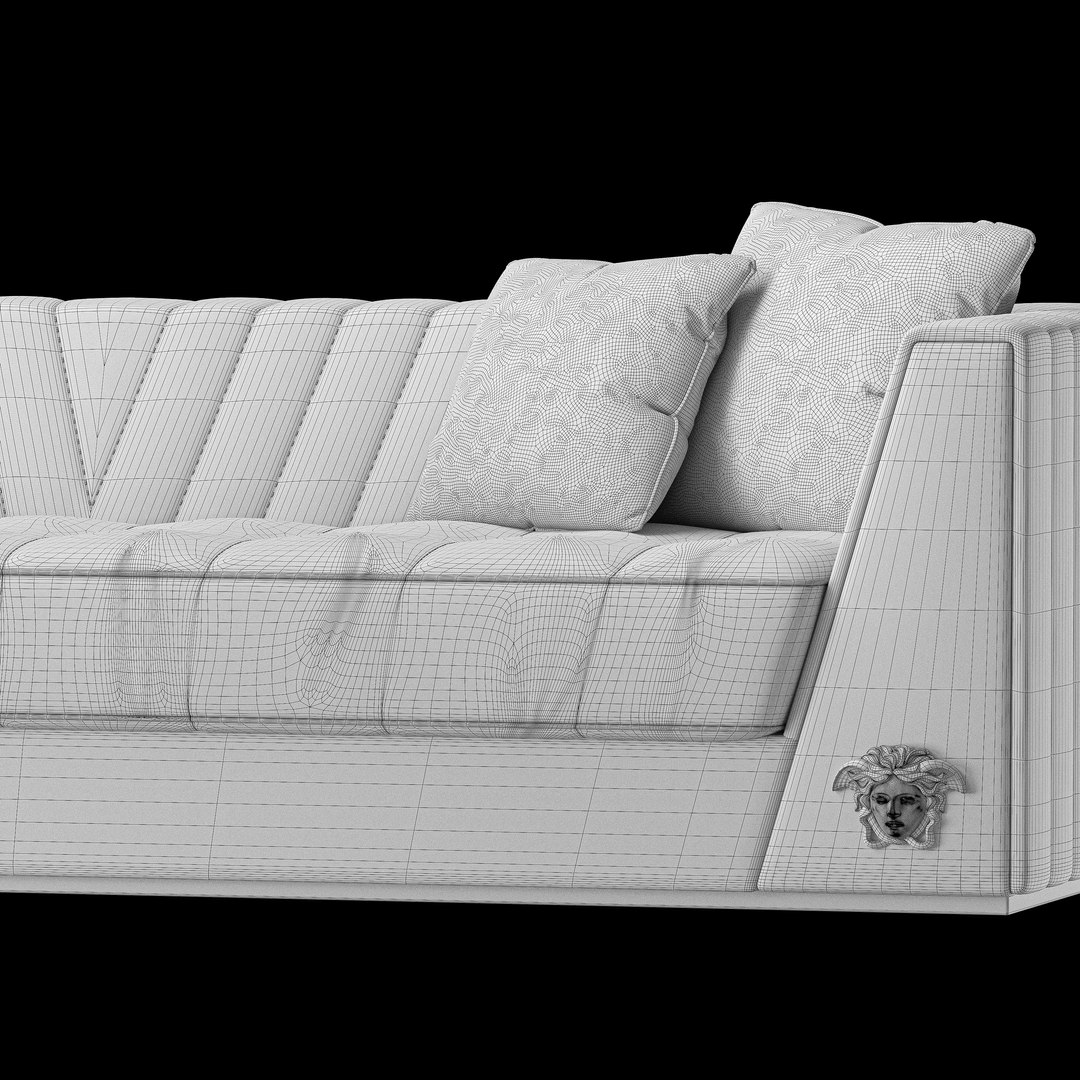 Versace Home Via Gesu Sofa 3D Model - TurboSquid 2110987