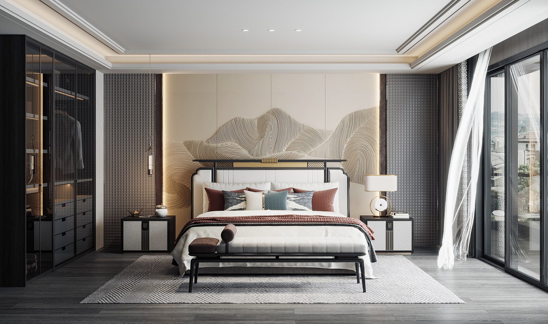 modelo 3d Modern bedroom - TurboSquid 1926029