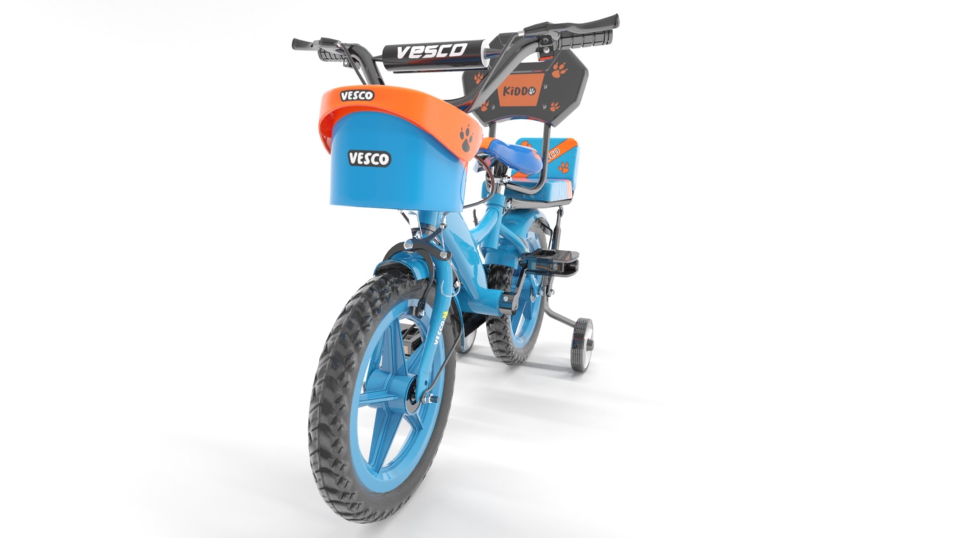 VESCO Kiddo Cycle 14-T Kids Sports Bicycle Training Wheels 3D Model ...